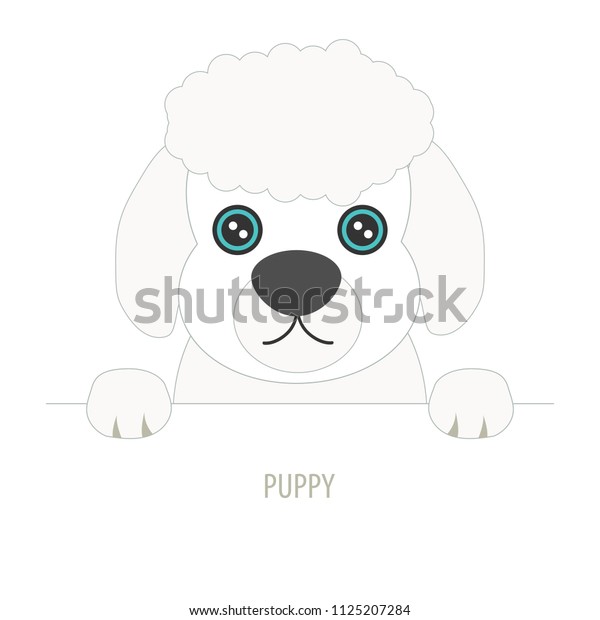 Cute Sad Dog On White Background Stock Vector (Royalty Free) 1125207284 ...