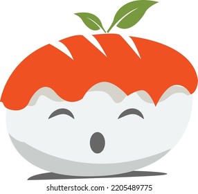Cute Salmon Sushi Smiling Vector Stock Vector (Royalty Free) 2205489775 ...
