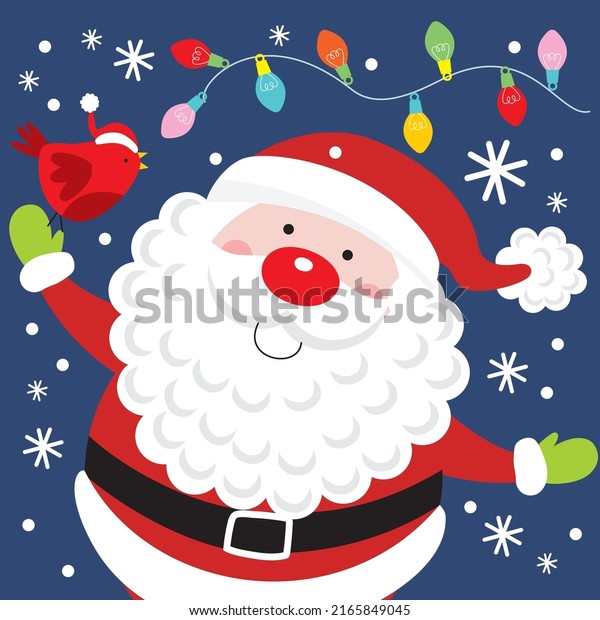 Cute Santa Claus Bird Stock Vector (Royalty Free) 2165849045 | Shutterstock