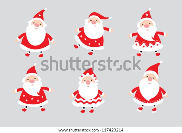 Cute Santa Claus Doodle Stock Vector (Royalty Free) 117423214 ...