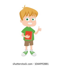 Vector Illustration Boy Showing His Failed Stock Vector (Royalty Free ...