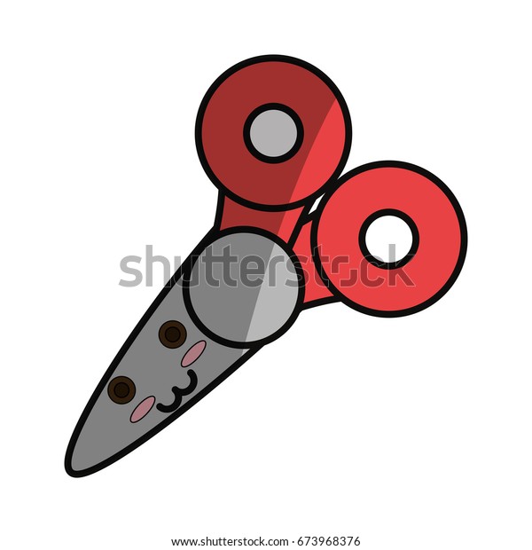 Cute Scissor Cartoon Stock Vector (Royalty Free) 673968376 | Shutterstock