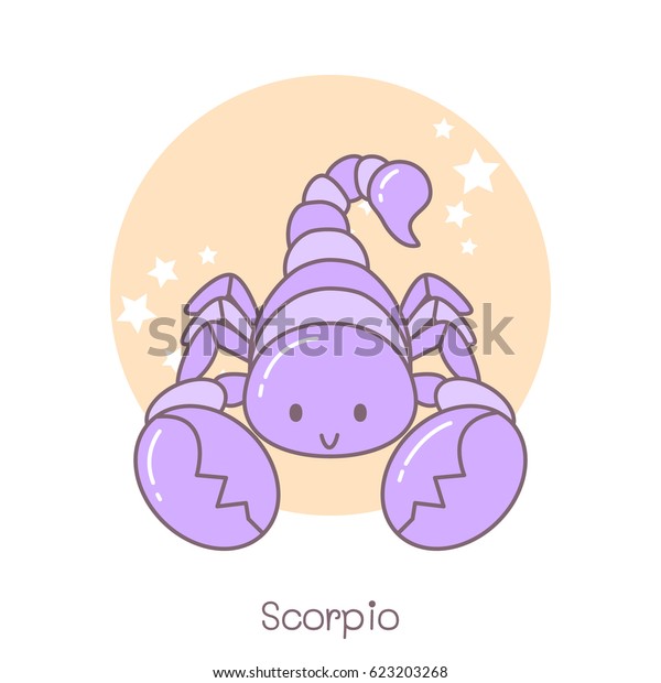 Cute Scorpio Vector Cartoon Symbol Stock Vector (Royalty Free) 623203268