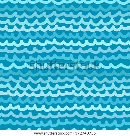 Cute Seamless Hand Drawn Wavy Background Stock Vector (Royalty Free ...
