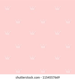 Cute Seamless Pattern Pink Royal Vector Stock Vector (Royalty Free ...