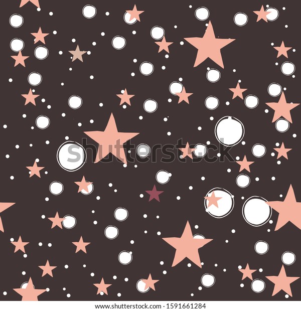 Cute Seamless Star Pattern Great Backgrounds Stock Vector (Royalty Free ...