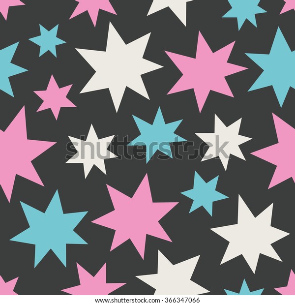 Cute Seamless Stars Pattern Vector Illustration Stock Vector (Royalty ...