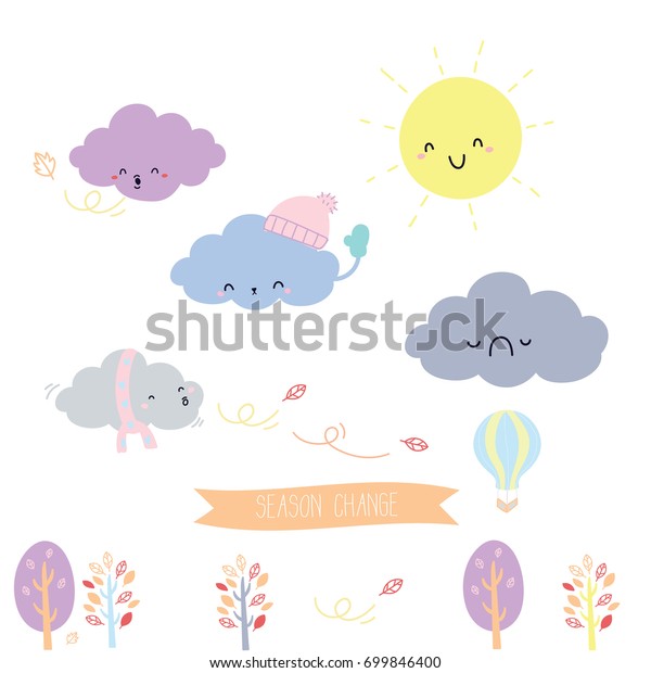 Cute Season Stock Vector (Royalty Free) 699846400 | Shutterstock