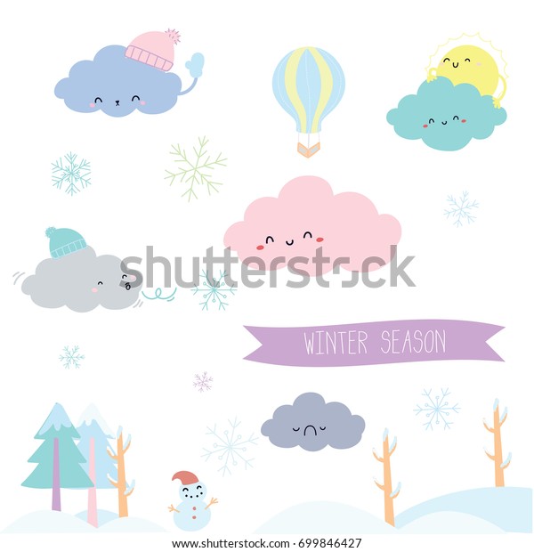 Cute Season Stock Vector (Royalty Free) 699846427 | Shutterstock
