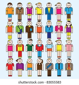 Set South East Asian People Traditional Stock Vector (Royalty Free ...