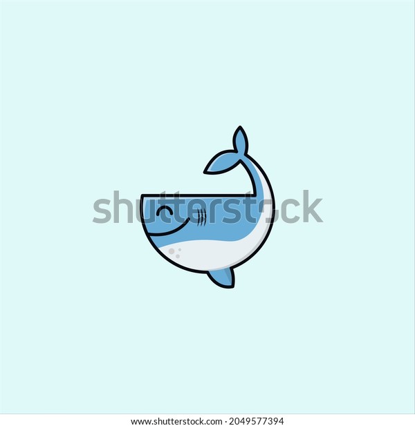 Cute Shark Logo Very Suitable Logos Stock Vector (Royalty Free ...