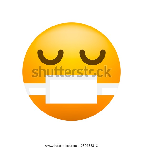 Cute Sick Emoticon On White Background Stock Vector (Royalty Free ...