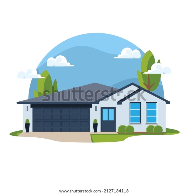 Cute Simple House Vector Illustration Stock Vector (Royalty Free ...