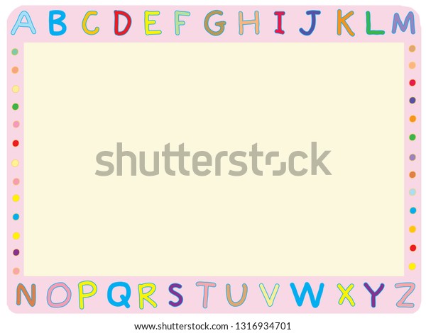 Cute Simple Pastel Colored Frame Decorated Stock Vector (Royalty Free ...