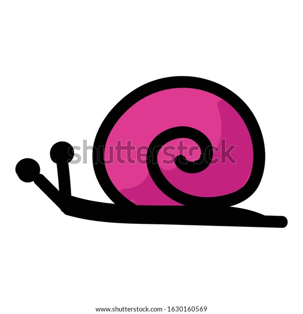 Cute Simple Snail Doodle Clip Art Stock Vector (Royalty Free ...