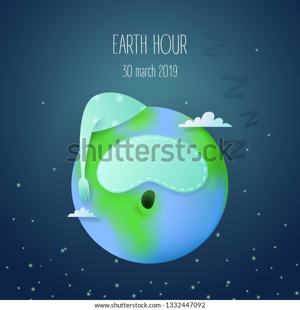 Cute Sleeping Earth Planet Character Sleep Stock Vector (Royalty Free ...