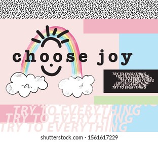 Cute Slogan Illustration Poster Textile Print Stock Vector (Royalty ...