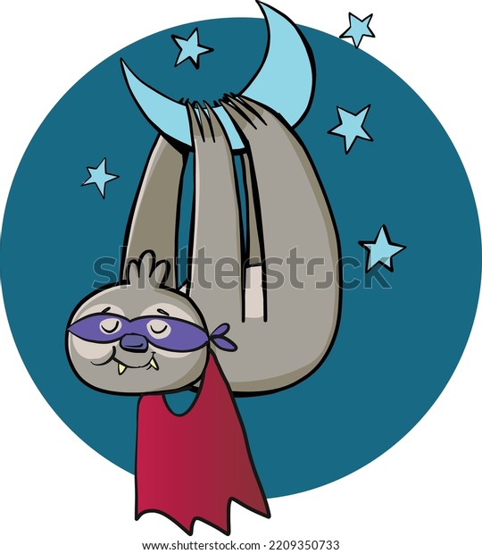 Cute Sloth Vampire Halloween Stock Vector (Royalty Free) 2209350733 ...