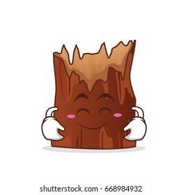 Cute Smile Broken Tree Cartoon Character Stock Vector (Royalty Free ...