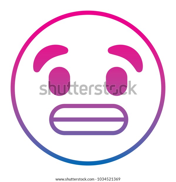 Cute Smile Emoticon Toothy Smile Expression Stock Vector (Royalty Free ...
