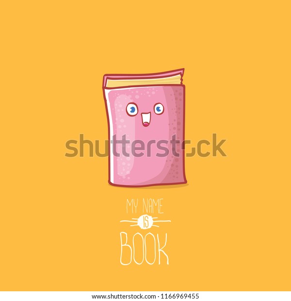 Cute Smiling Cartoon Book Character Eyes Stock Vector (Royalty Free ...