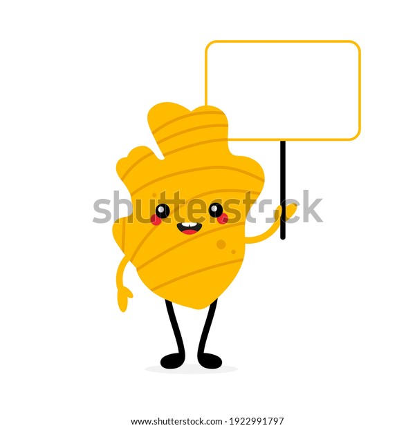 Cute Smiling Cartoon Ginger Root Character Stock Vector (Royalty Free ...