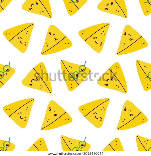 Cute Smiling Cartoon Style Samosa Characters Stock Vector (Royalty Free ...