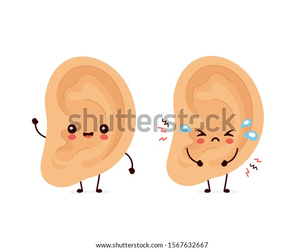 Cute Smiling Happy Human Sad Sick 스톡 벡터(로열티 프리) 1567632667 | Shutterstock