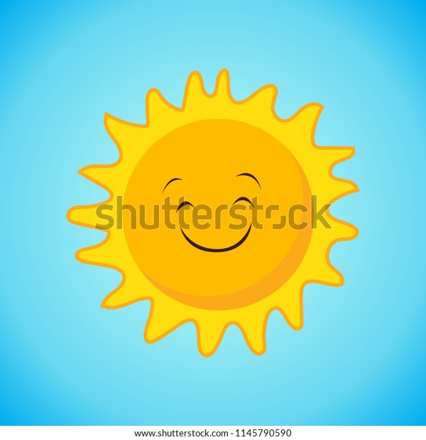Cute Smiling Happy Sun Icon Logo Stock Vector (Royalty Free) 1145790590