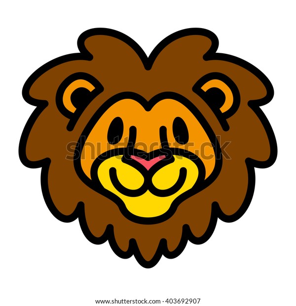 Cute Smiling Lion Cartoon Stock Vector (Royalty Free) 403692907 ...