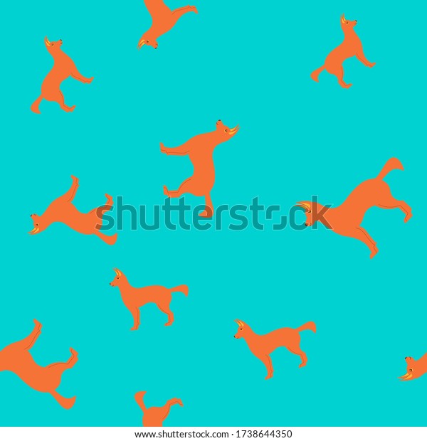 Cute Smiling Redhaired Dingo Dog Vector Stock Vector (Royalty Free ...