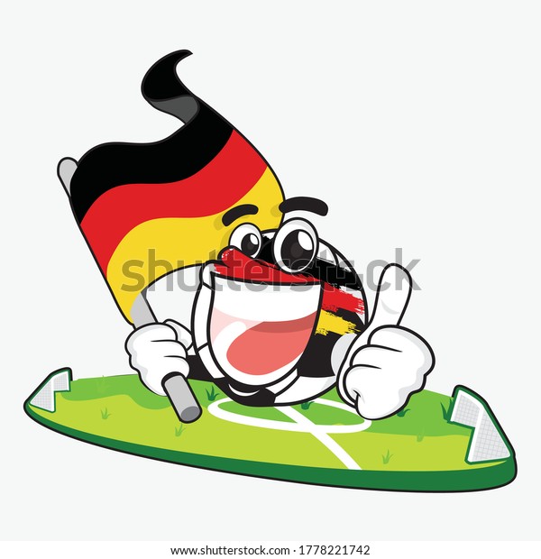 Cute Soccer Ball Germany Flag On Stock Vector (Royalty Free) 1778221742 ...