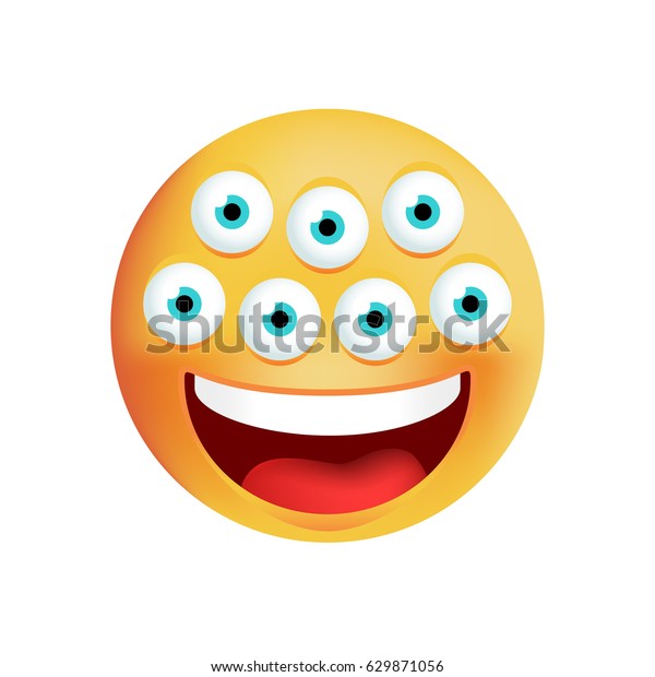Cute Spider Emoticon On White Background Stock Vector (Royalty Free ...
