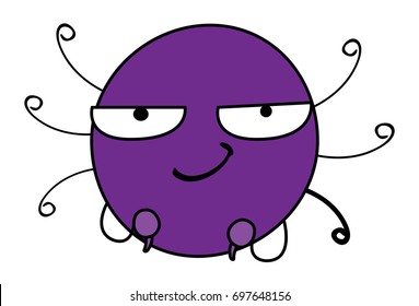 Cute Spider Pouting Vector Illustration Isolated: เวกเตอร์สต็อก (ปลอด ...
