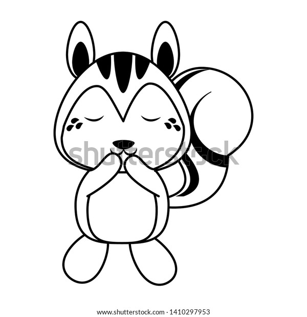 Cute Squirrel Crying Animal Cartoon Vector Stock Vector (Royalty Free ...