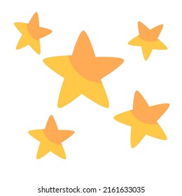 Cute Star Vector Illustration On White Stock Vector (Royalty Free ...