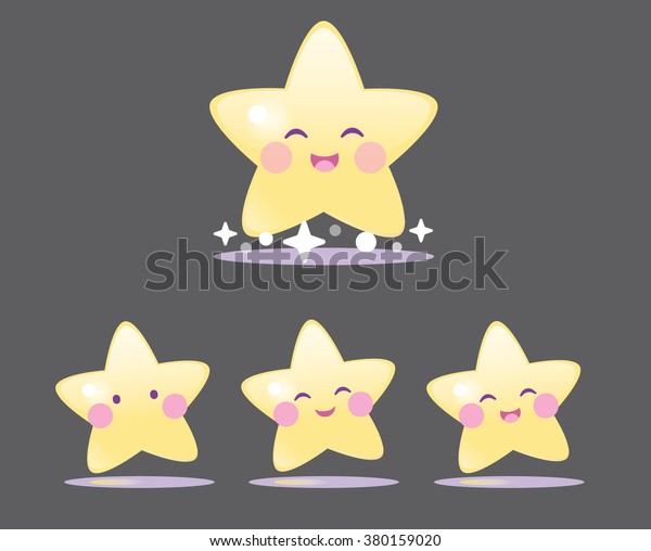 Cute Stars Set Rating Stock Vector (Royalty Free) 380159020
