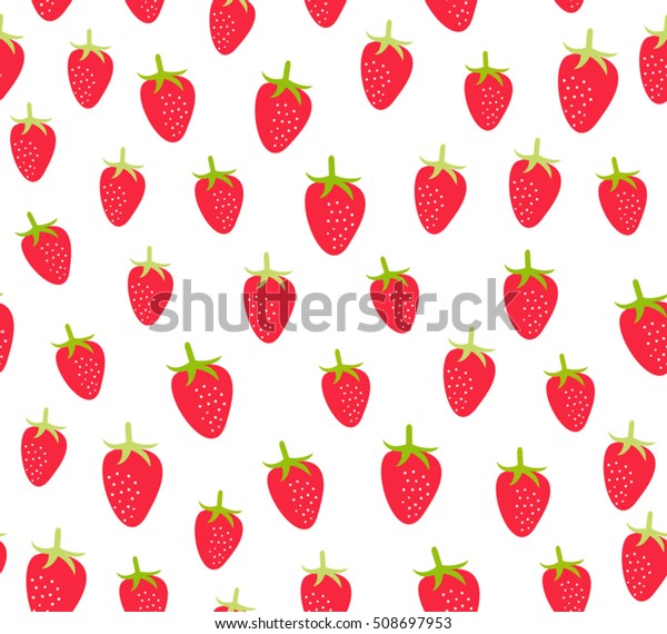 Cute Strawberry Design On White Background Stock Vector (Royalty Free ...