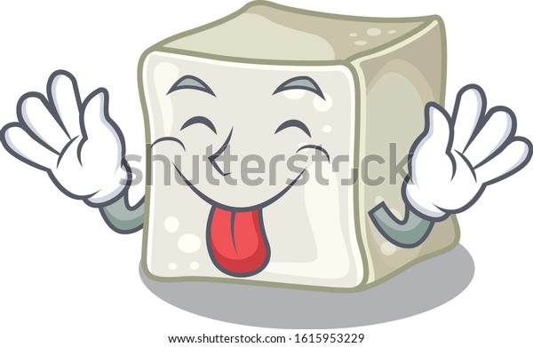 Cute Sugar Cube Cartoon Mascot Style Stock Vector (Royalty Free ...