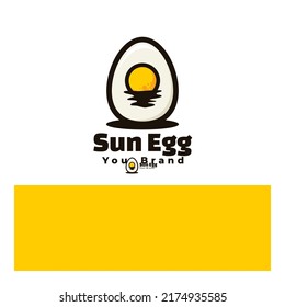 Cute Sun Egg Logo Illustrtion Stock Vector (Royalty Free) 2174935585 ...