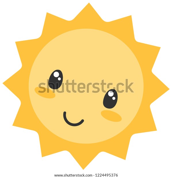 Cute Sun Face Stock Vector (Royalty Free) 1224495376 | Shutterstock