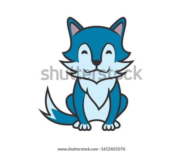 Cute Sweet Wolf Illustration Stock Vector (Royalty Free) 1652601076 ...