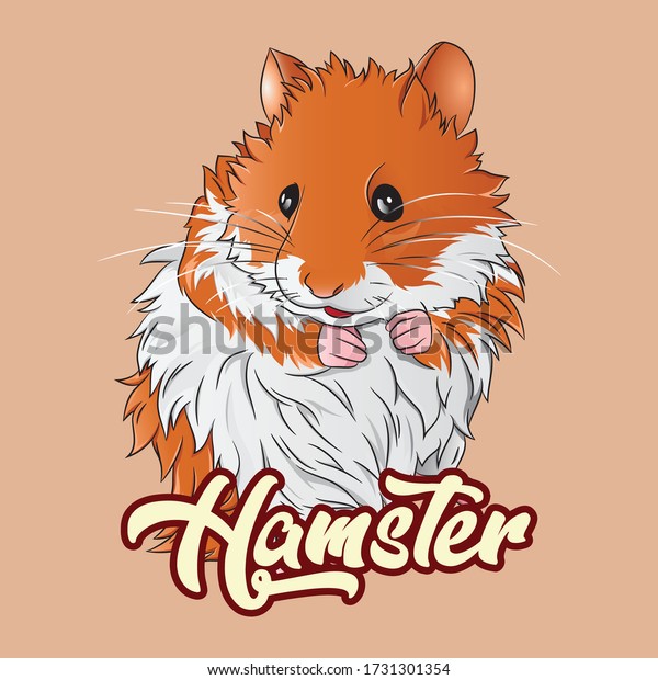 Cute Syrian Hamster Vector Illustration Stock Vector (Royalty Free ...