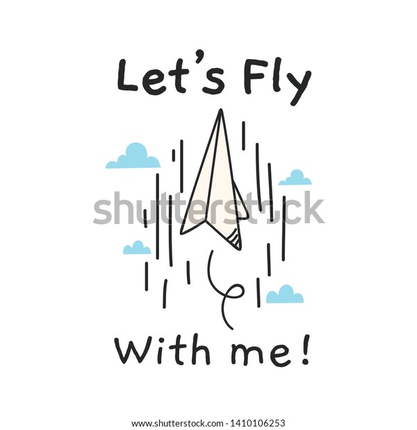 Cute T Shirt Design Slogan Paper Stock Vector (Royalty Free) 1410106253 ...