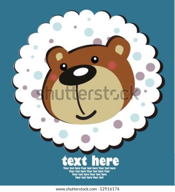 Cute Teddy Text 3 Stock Vector (Royalty Free) 52916176 | Shutterstock