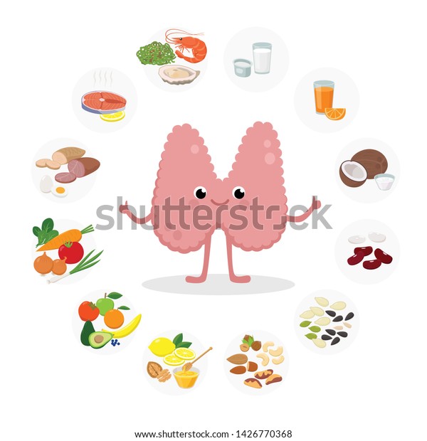 Cute Thyroid Gland Cartoon Character Vector Stock Vector (Royalty Free ...