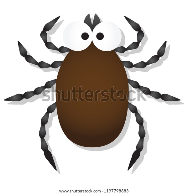 Cute Tick Googly Eyes Vector Illustration Stock Vector (Royalty Free ...