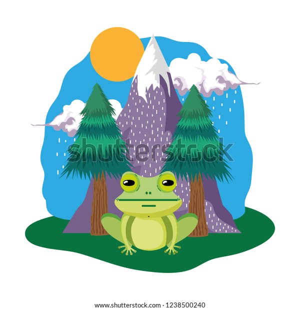 Cute Toad Landscape Stock Vector (Royalty Free) 1238500240 | Shutterstock