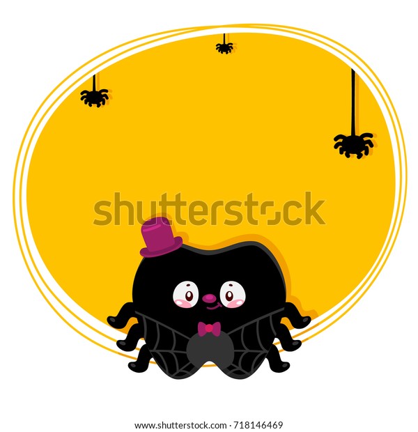 Cute Tooth Black Spider Halloween Costume Stock Vector (Royalty Free ...
