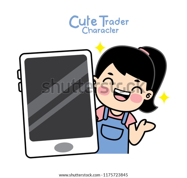 Cute Trader Character Design Stock Vector (Royalty Free) 1175723845 ...